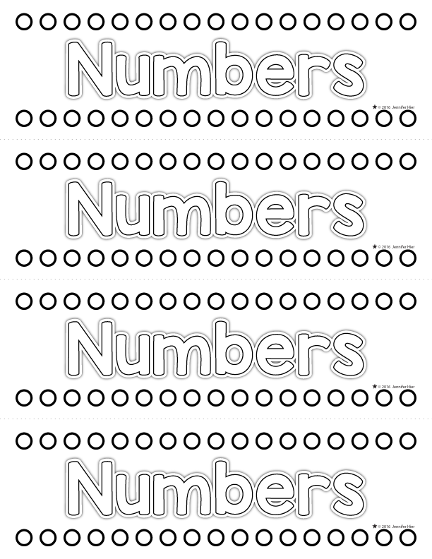 Counting 1-10 Interactive Hole Punch Book – Early Learning Ideas