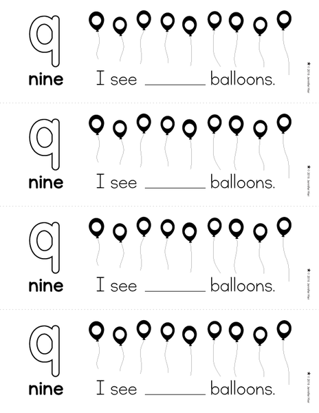 Counting 1-10 Interactive Hole Punch Book – Early Learning Ideas