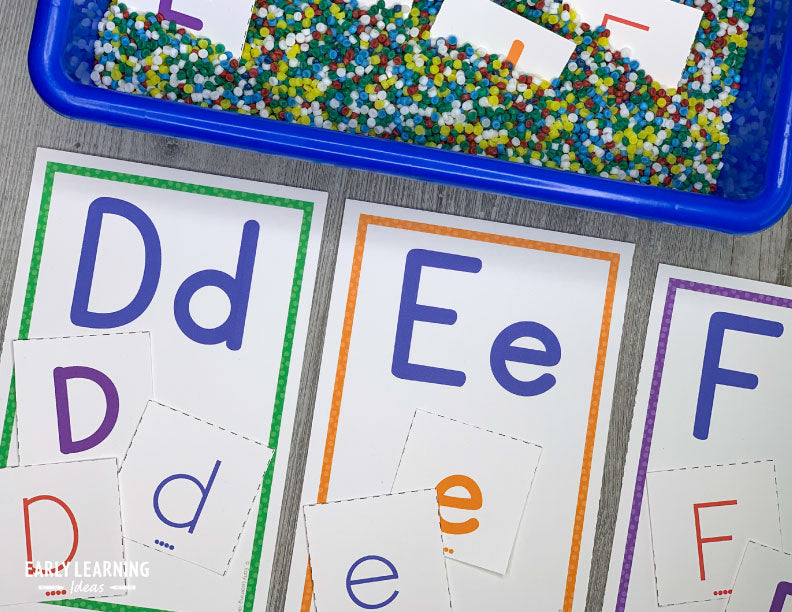 Letter and Beginning Sound Sorting Activity – Early Learning Ideas