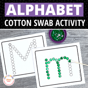 Cotton Swab Letter Cards – Early Learning Ideas