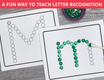 Cotton Swab Letter Cards – Early Learning Ideas