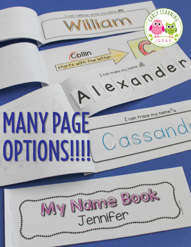 Editable Name Books – Early Learning Ideas