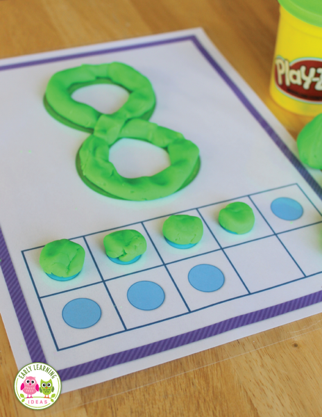 Number Playdough Mats 0-20 – Early Learning Ideas