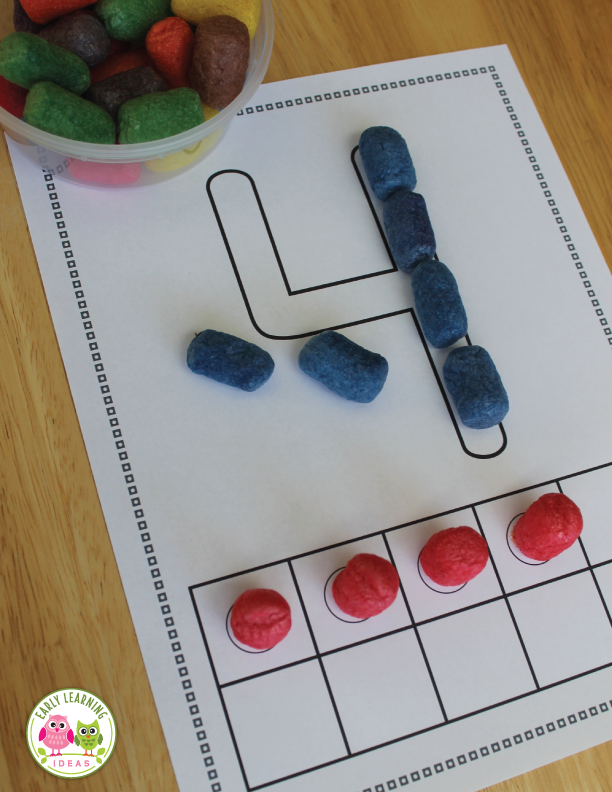 Number Playdough Mats 0-20 – Early Learning Ideas
