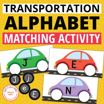 Car Alphabet Matching Activity – Early Learning Ideas