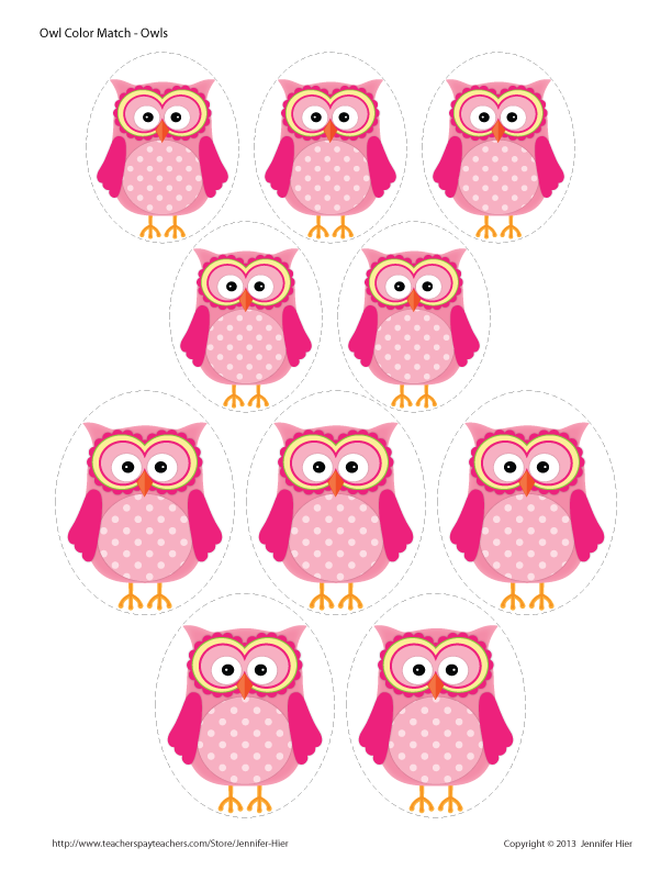 Owl Color Match & Size Sorting Activity – Early Learning Ideas