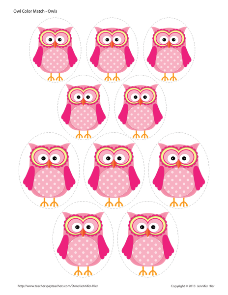 Owl Color Match & Size Sorting Activity – Early Learning Ideas