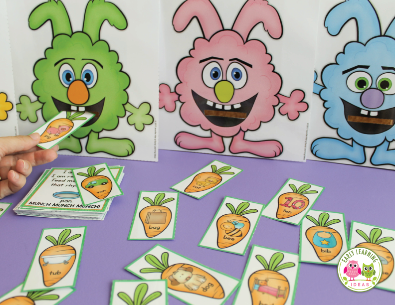 Rhyming Bunnies Game – Early Learning Ideas