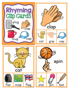Rhyming Clip Cards – Early Learning Ideas