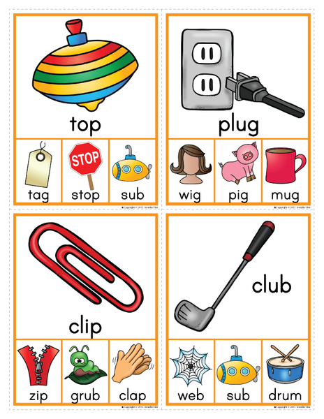 Rhyming Clip Cards – Early Learning Ideas