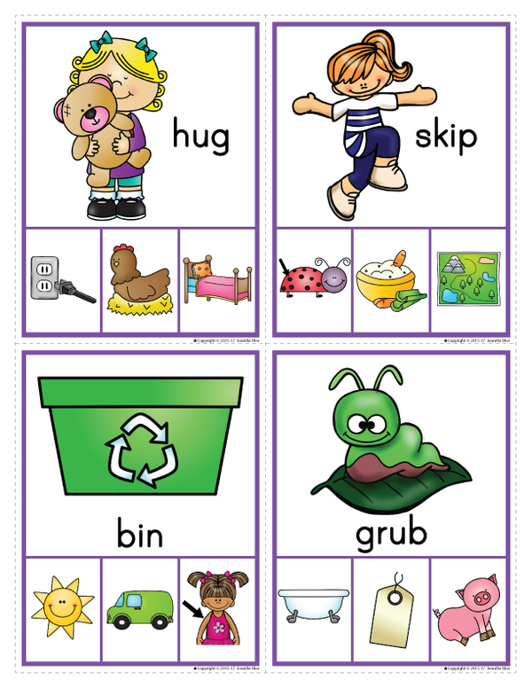 Rhyming Clip Cards – Early Learning Ideas