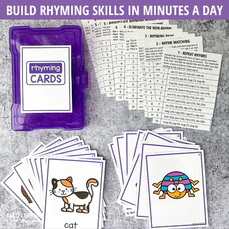 Rhyming Exercises - Phonological Awareness Program – Early Learning Ideas