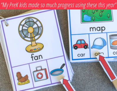 CVC Rhyming Activity Clip Cards – Early Learning Ideas