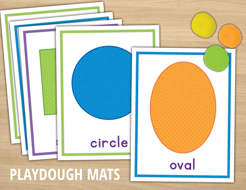 Shape Playdough Mats & Dot Cards – Early Learning Ideas