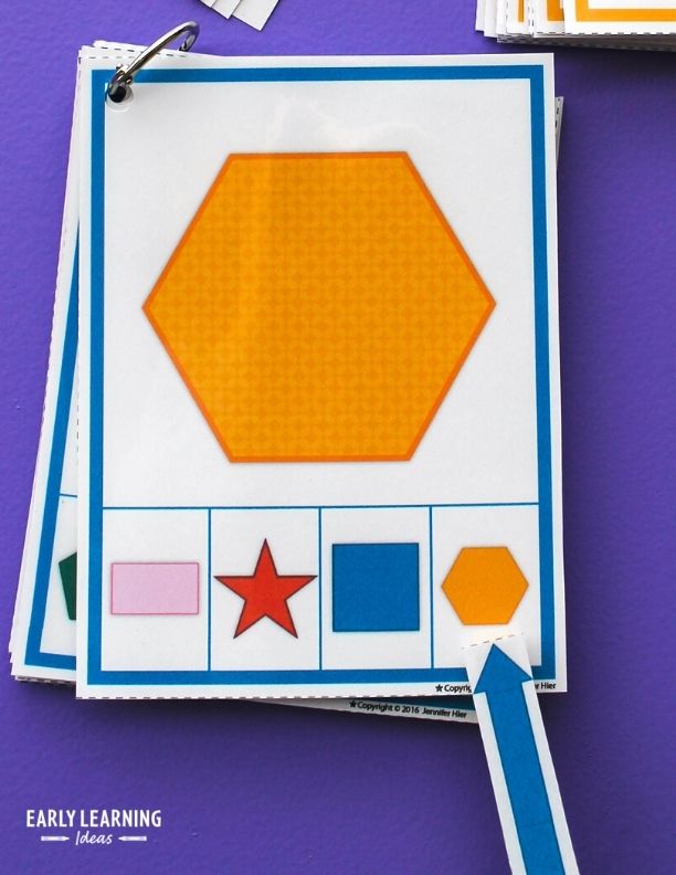 Shape Matching Clip Cards – Early Learning Ideas