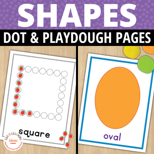 Shape Playdough Mats & Dot Cards – Early Learning Ideas