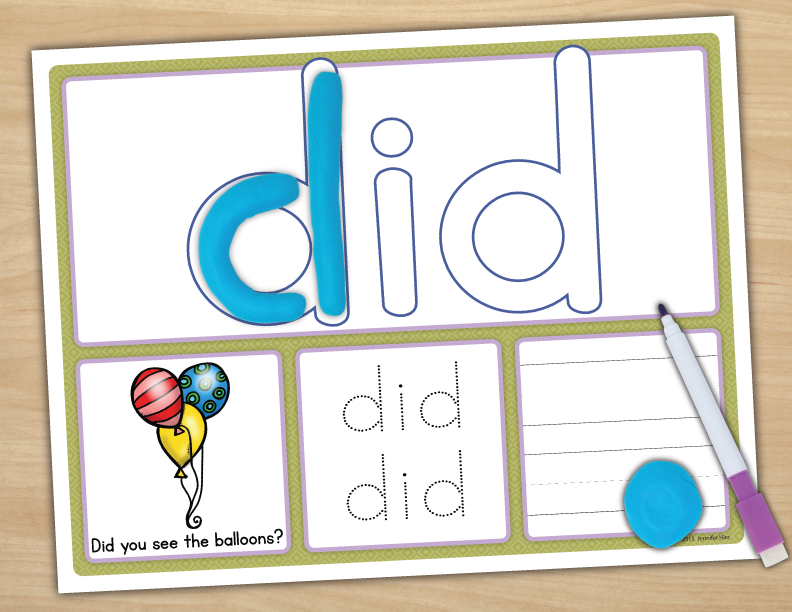 Sight Word Review Practice Morning Work - Primer List Sight Word Playd ...