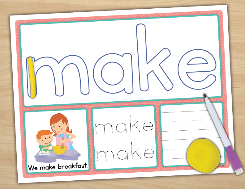 Pre-Primer Sight Word Activity Mats – Early Learning Ideas