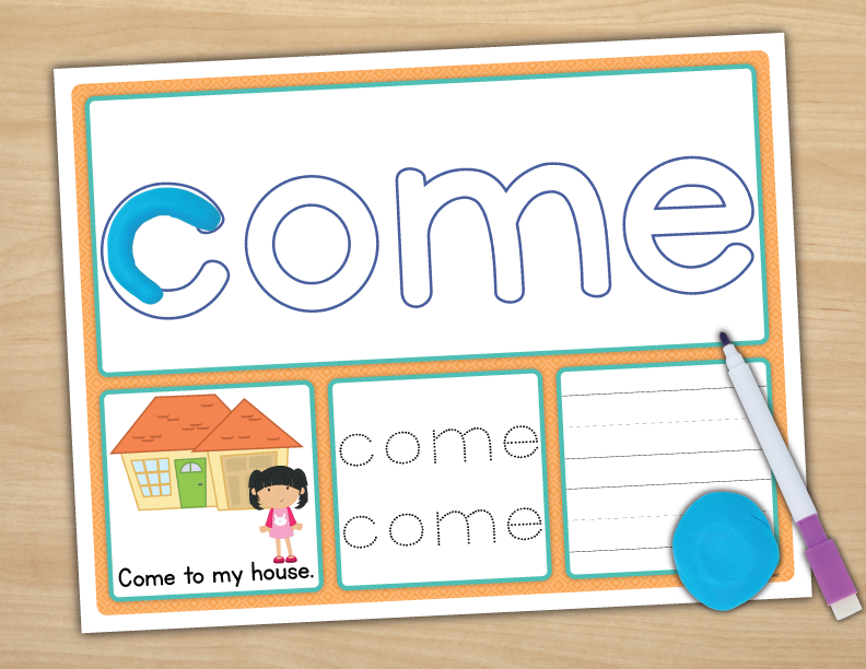 Sight Word Practice & Review Activities - Playdough Mats – Early ...