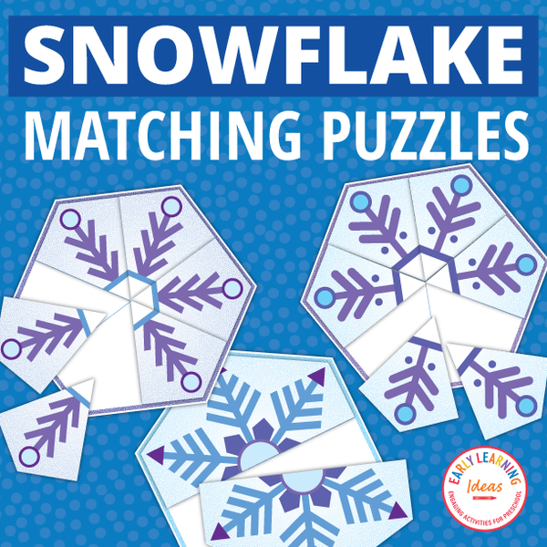 Snowflake Matching Puzzles – Early Learning Ideas