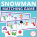 Snowman Matching Game – Early Learning Ideas