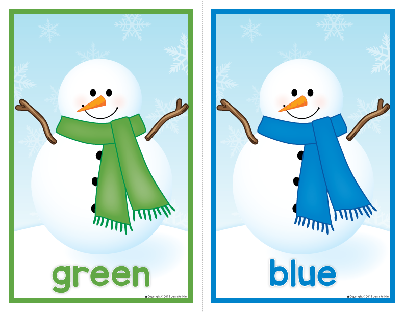 Snowman Color Matching Activities – Early Learning Ideas