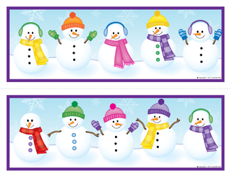 Snowman Matching Game – Early Learning Ideas