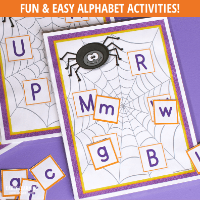 Spider Alphabet Matching Activity – Early Learning Ideas