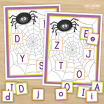 Spider Alphabet Matching Activity – Early Learning Ideas