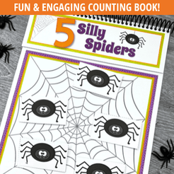 Five Silly Spiders Interactive Counting Book – Early Learning Ideas
