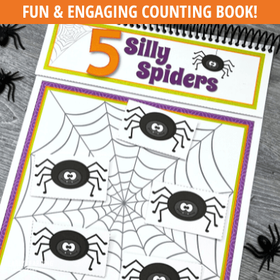 Five Silly Spiders Interactive Counting Book – Early Learning Ideas