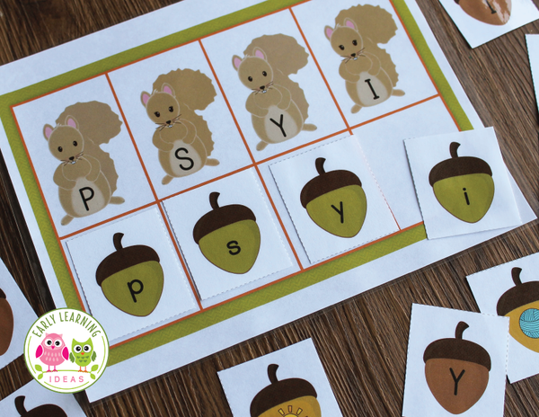 Squirrel Alphabet & Beginning Sound Activity – Early Learning Ideas