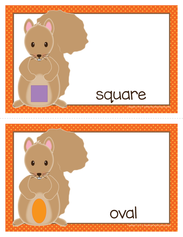 Squirrel and Acorn Shape Sort – Early Learning Ideas