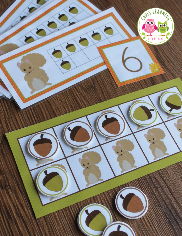 Squirrel & Acorn Math Activities – Early Learning Ideas