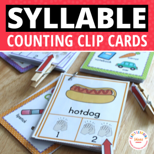 Syllable Counting Clip Cards – Early Learning Ideas