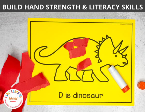 Paper Tearing Alphabet Fine Motor Activity – Early Learning Ideas