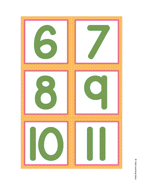 Spin, Toss, & Count 0-20 Number Activity – Early Learning Ideas