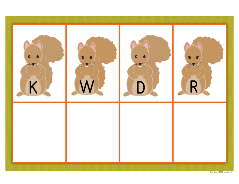 Squirrel Alphabet & Beginning Sound Activity – Early Learning Ideas