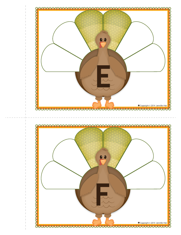 Thanksgiving Turkey Alphabet & Letter Sounds Activities – Early ...