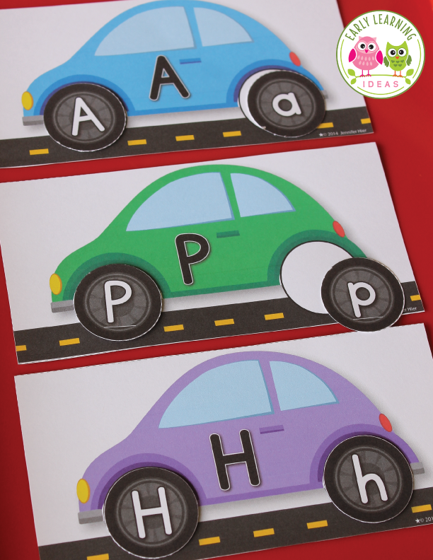 Car Alphabet Matching Activity – Early Learning Ideas