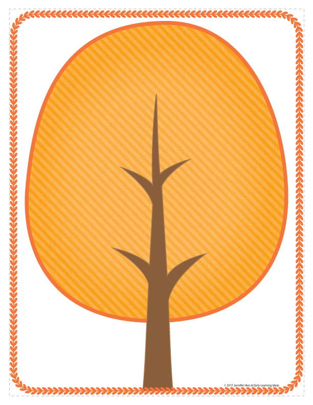 Fall Tree Counting Activity – Early Learning Ideas
