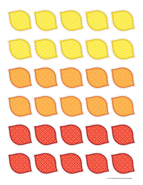 Fall Tree Counting Activity – Early Learning Ideas