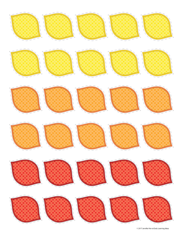 Fall Tree Counting Activity – Early Learning Ideas