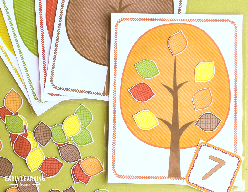 Fall Tree Counting Activity – Early Learning Ideas
