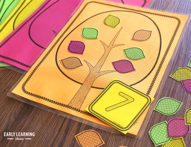 Fall Tree Counting Activity – Early Learning Ideas