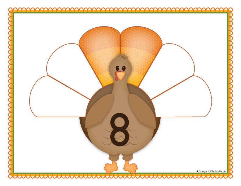 Turkey 1-10 Number Mats – Early Learning Ideas