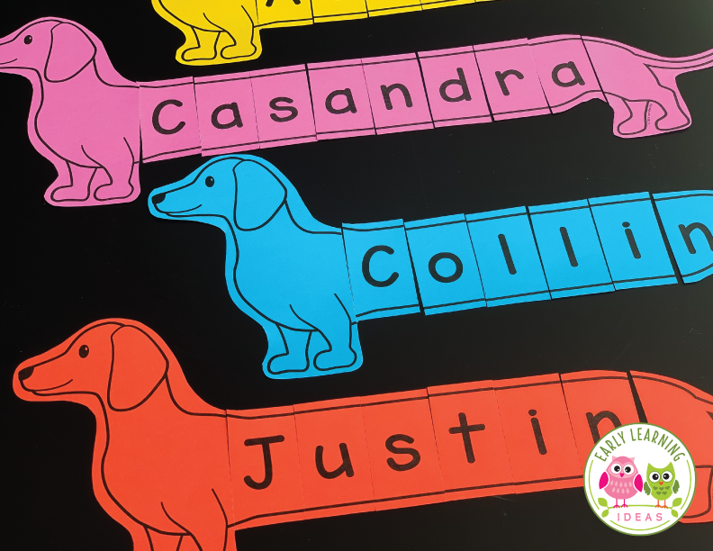 Editable Name Practice Puzzles - Dog Theme – Early Learning Ideas